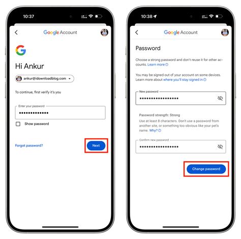 How To Change Or Reset Your Google Password On IPhone Or Web
