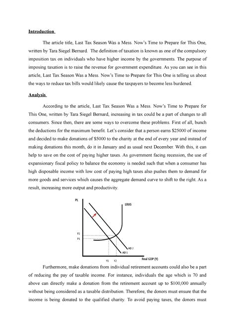 Macro ASS Assignment Introduction The Article Title Last Tax Season Was A Mess Nows Time