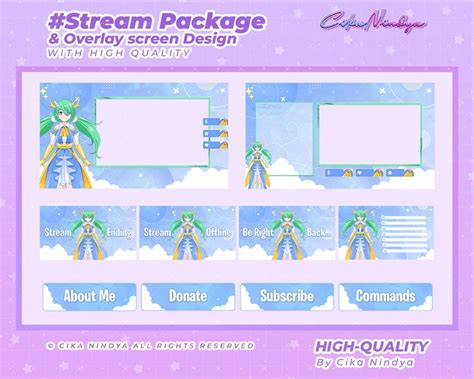 Futuristic Overlay Blue Package Graphics For Tech Streams Overlay Stream Pack Twitch Overlay