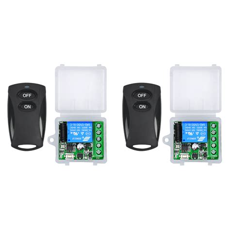Interruptor Control Remoto Inalámbrico 433 Mhz Receptor Relé 12 V Transmisor Rf Blanco