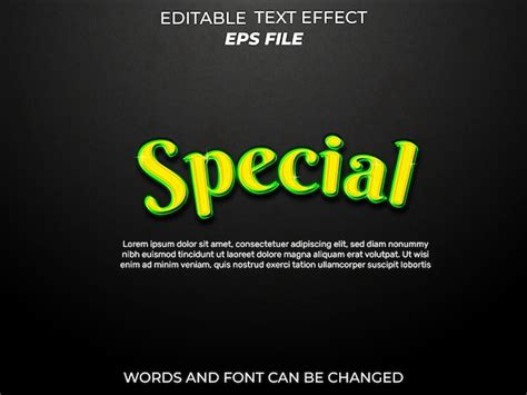 Premium Vector Special Text Effect Font Editable Typography 3d Text