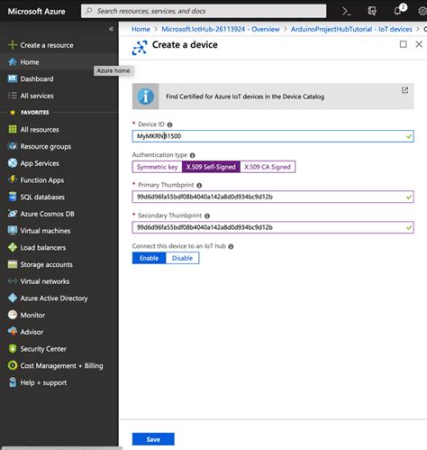 Securely Connecting An Arduino Nb 1500 To Azure Iot Hub Arduino
