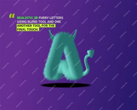 Premium Vector Font Realistic 3d Fur Effect