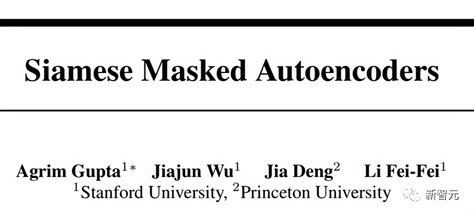 斯坦福大学李飞飞团队新作：孪生掩码自编码器siammae，刷榜视觉自监督方法 知乎