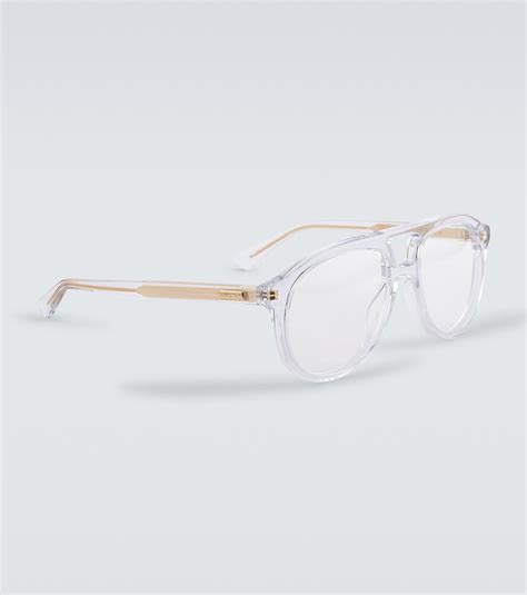 Aviator Glasses In White Gucci Mytheresa