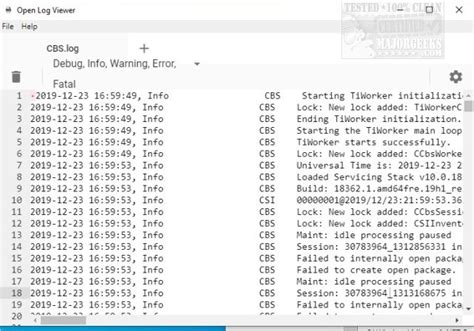 download open log viewer majorgeeks