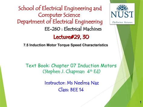 Ee 260 Lecture 29 30 Induction Motor Torque Speed Characteristics Ppt
