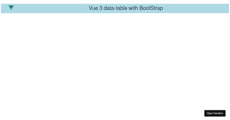 Vue3 Nd Bootstrap Data Table Codesandbox