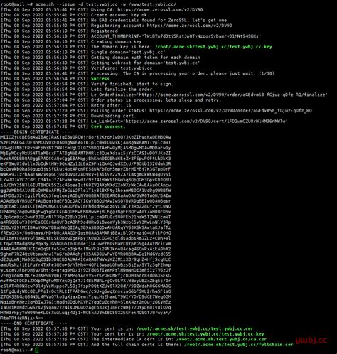 用acme sh给网站域名申请免费SSL永久证书自动续期 运维笔记ywbj cc