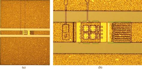 11 A Microphotograph Of An Rf Mems Cantilevered Series Ohmic Switch Download Scientific