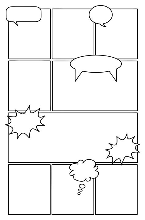 Comic Book Layout Template 13 Free Pdf Printables Printablee
