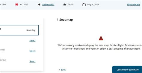 Seat Map Doesnt Load Raircanada