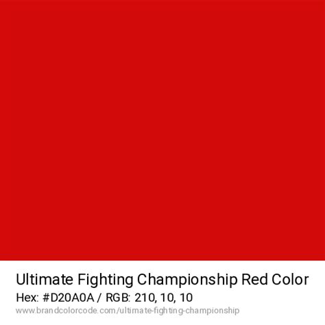 Ultimate Fighting Championship Brand Color Codes