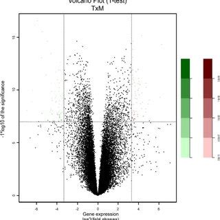 Volcano Plot Based On Log Fold Change Against Log P Value Showing Download Scientific