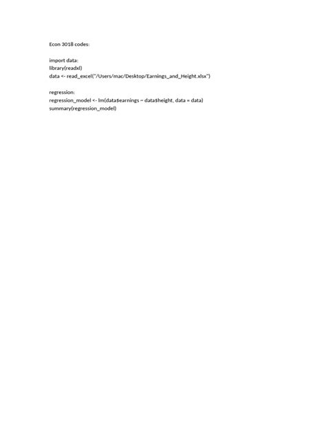 Econ 3018 Codes Pdf