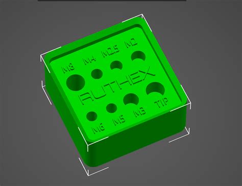 Gridfinity Ruthex Heatset Insert Tip Bin By Inori Shizuka Ky Duong