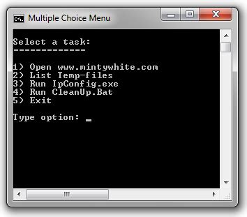 Windows Tools Help Guides Blog Archive Create Multiple Choice Menu In A Batch File How To