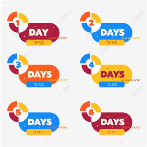 Countdown Number Day Sticker Vector Sticker Clipart Countdown Countdown Days Png And Vector