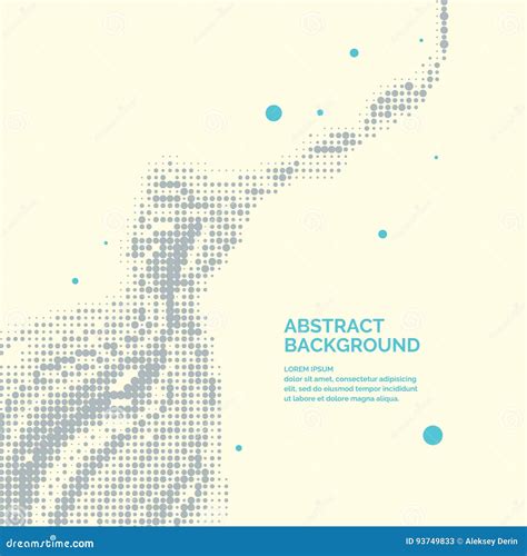 Vector Abstract Background With A Colored Dynamic Waves Line And Particles Stock Vector