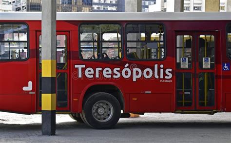 Bus Terminal In The City Center Detail In Teresopolis Brazil Editorial