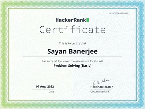 sayan banerjee on linkedin problemsolving hackerrank coding