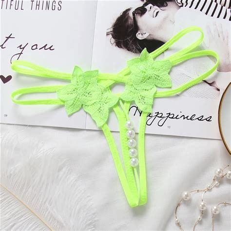 Lbellagiovanna Hollow Sexy Thongs Pearl G Strings Lovely Panties Beading Sex Underwear Panty