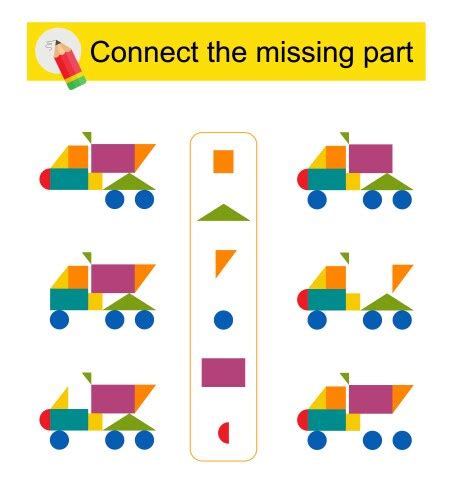 Task For The Development Of Attention And Logic Vector Image