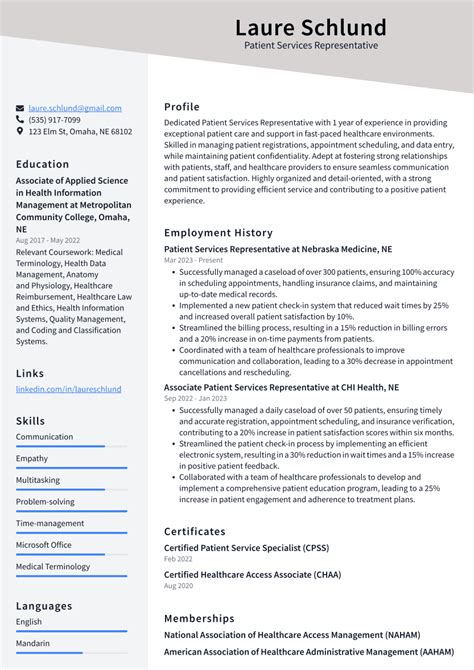 Top 17 Patient Services Representative Resume Objective Examples