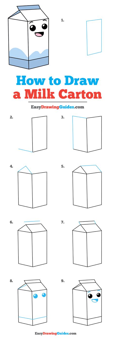How To Draw A Milk Carton Really Easy Drawing Tutorial