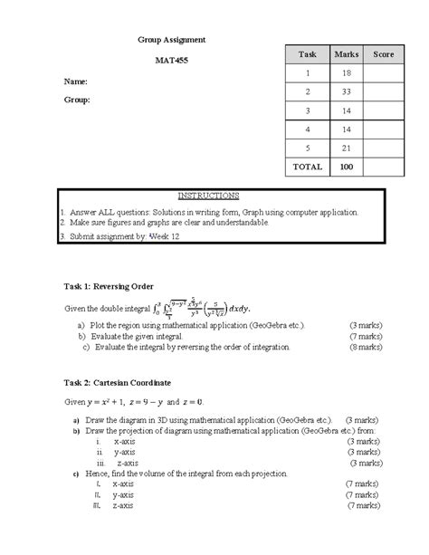 Group Assignment Mat455 2023 Oct Feb 2024 Group Assignment Mat Name Group Instructions 1