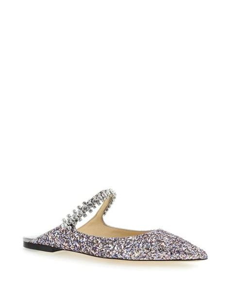 Jimmy Choo Bing Flat In White Lyst