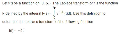 Solved Let F T Be A Function On The Laplace Chegg