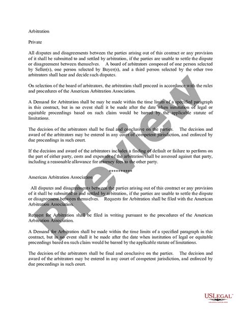 Arbitration Clause US Legal Forms