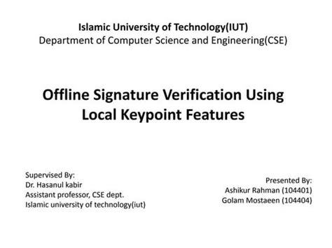 Offline Signature Verification And Recognition Using Neural Network Pdf