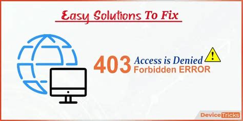 How To Fix 403 Forbidden Error