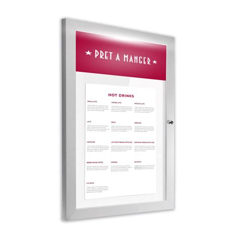 Illuminated Menu Case Outdoor Led Menu Display Case