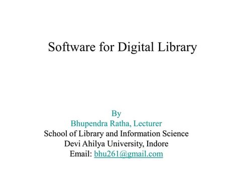 Digital Library Software Pdf