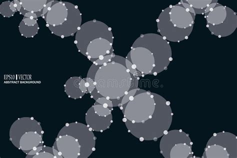Dna And Neurons Vector Molecular Structure Connected Lines With Dots