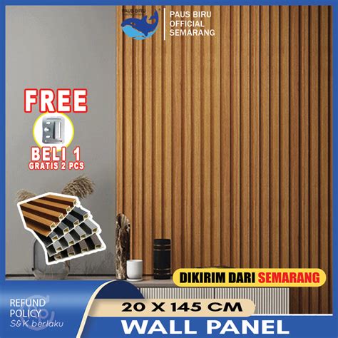 Jual Paus Biru Wall Wpc Wood Panel Wallpanel Wpc Pvc Kayu Dinding Ukuran 145 Meter Ketebalan