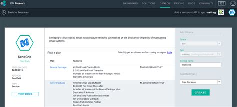 Java Application To Send Mail Using Sendgrid And Ibm Bluemix