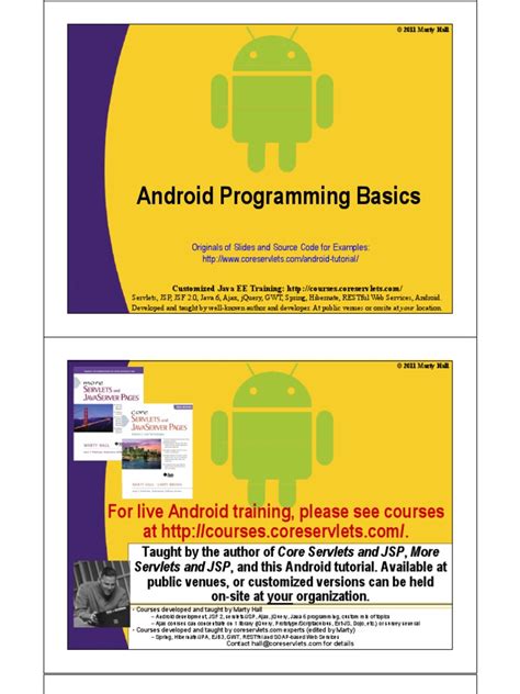 Android Programming Basics Pdf Eclipse Software Java Servlet