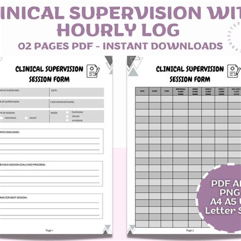Clinical Hours Log Template Etsy