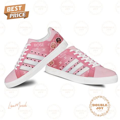 Bruno Mars X Rose Apt Pink Stan Smith Shoes Doublejoydesigns