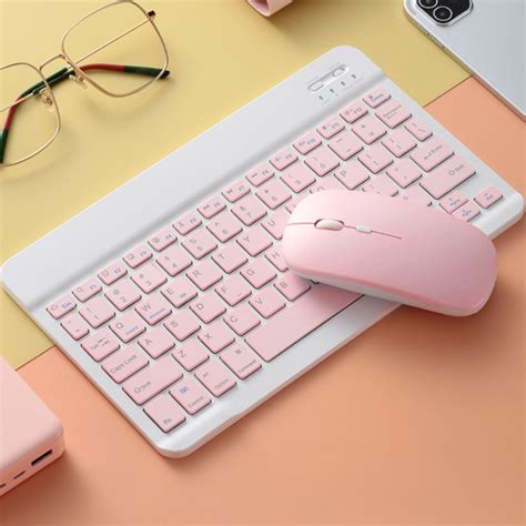 Pink Bluetooth Keyboard And Mouse For Pro 11 12 Wi Vicedeal