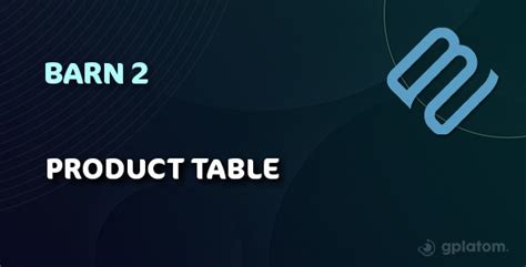 woocommerce product table by barn2 media gplatom