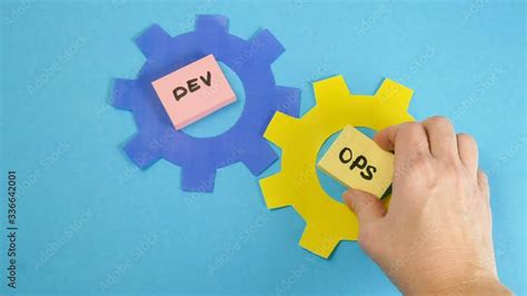 Vidéo Stock Two Gears With Dev And Ops Title In Paper Devops Lifecycle