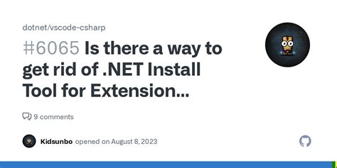 Is There A Way To Get Rid Of Net Install Tool For Extension Author