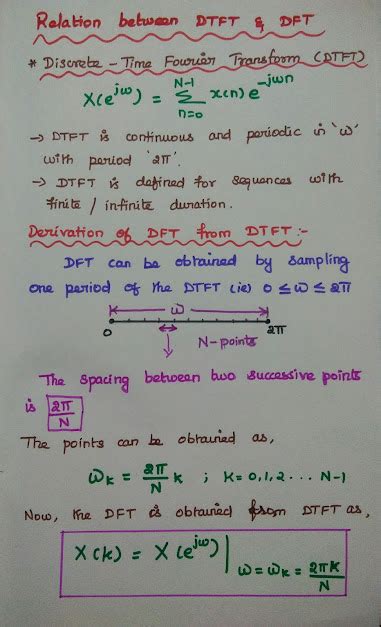 Discrete Fourier Transform DFT Pair Relation Between DTFT And DFT