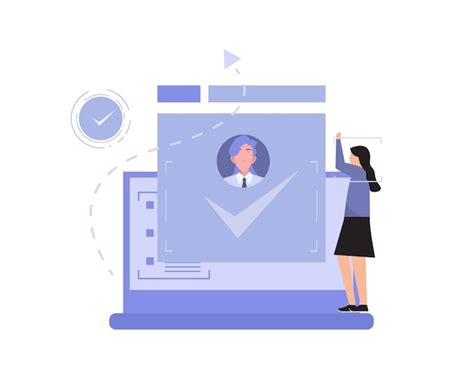 Premium Vector Data Verification Concept Flat Vector Illustration