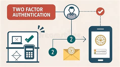 Two Factor Authentication Process Depicted With Laptop Phone A Stock Illustration